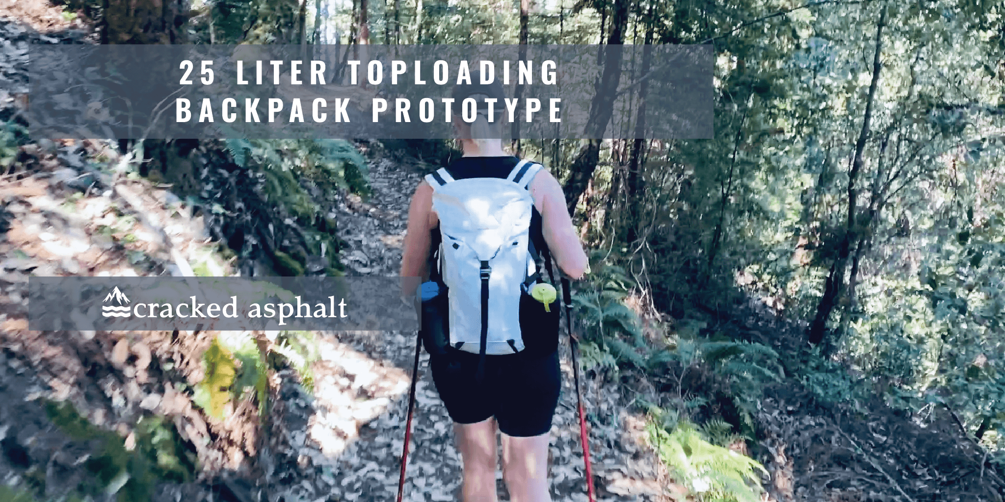 25 Liter Toploading Backpack Prototype - Cracked Asphalt