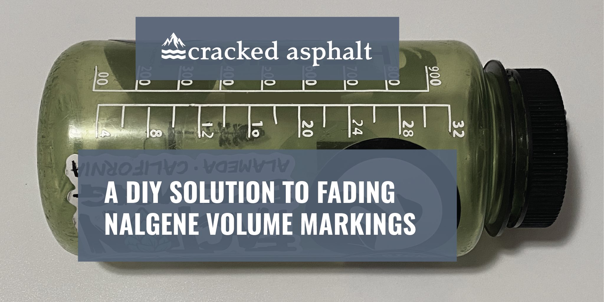 One Liter Nalgene Bottle Volume Markings SVG Template - Cracked Asphalt